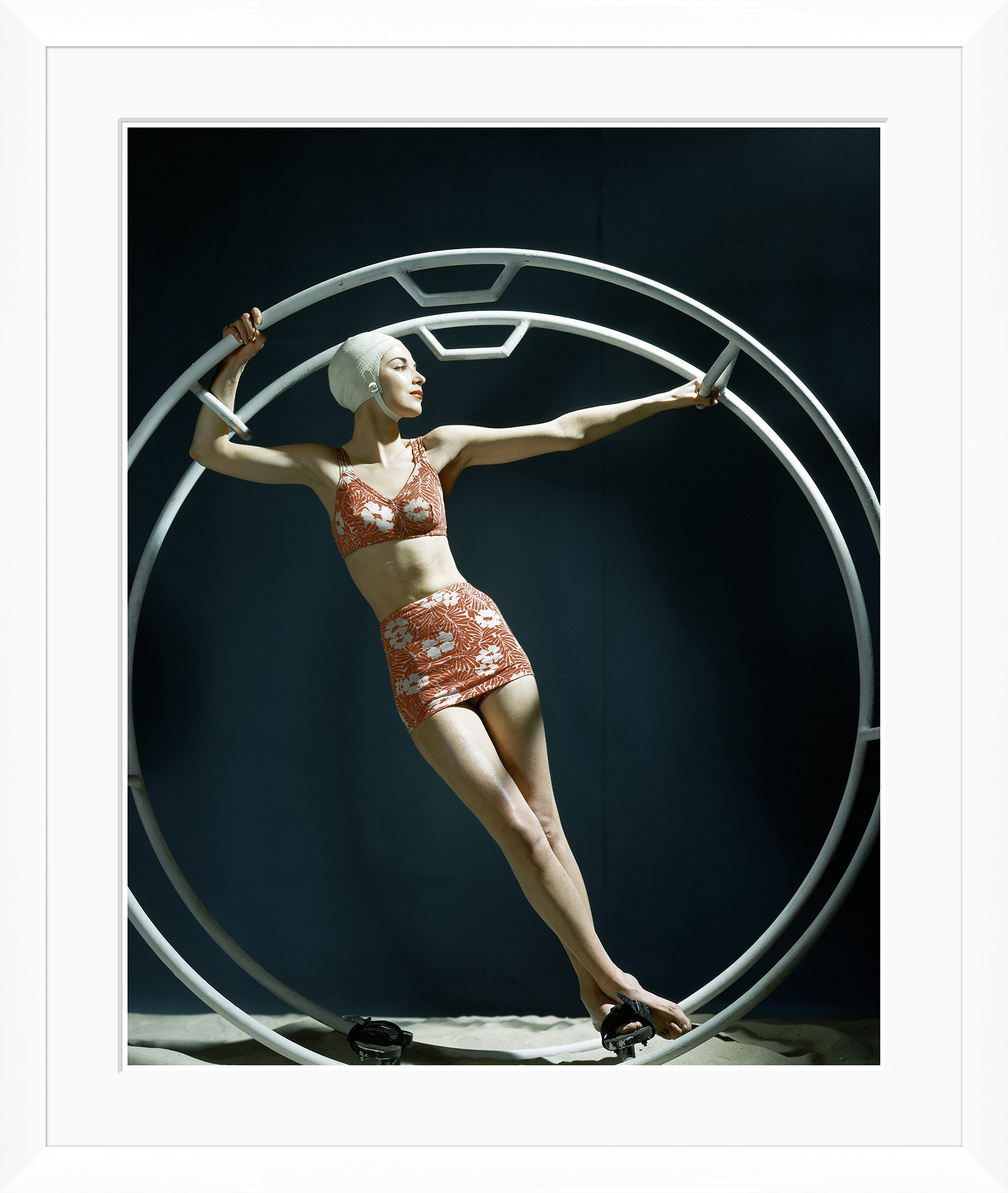 Soicher Marin Glamour, Model Wearing a Swimsuit in an Exercise Ring ...